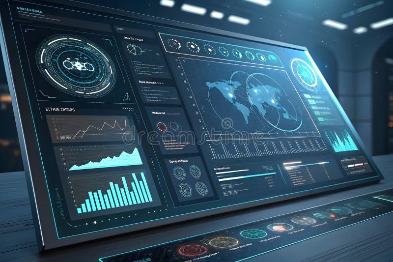 Advanced Artificial Intelligence Dashboard Concept Stock Photo - Image ...