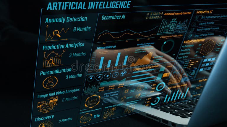 Advanced Artificial Intelligence Dashboard with Data Visualization and Predictive Analytics for ...
