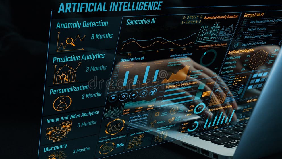 Advanced Artificial Intelligence Dashboard with Data Visualization and Predictive Analytics for ...