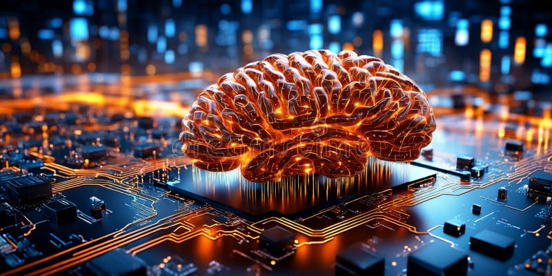 Advanced Artificial Intelligence: Futuristic Brain Compute System Stock ...