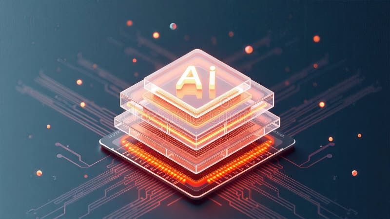 Advanced Artificial Intelligence Neural Network Architecture Visualization Stock Illustration ...