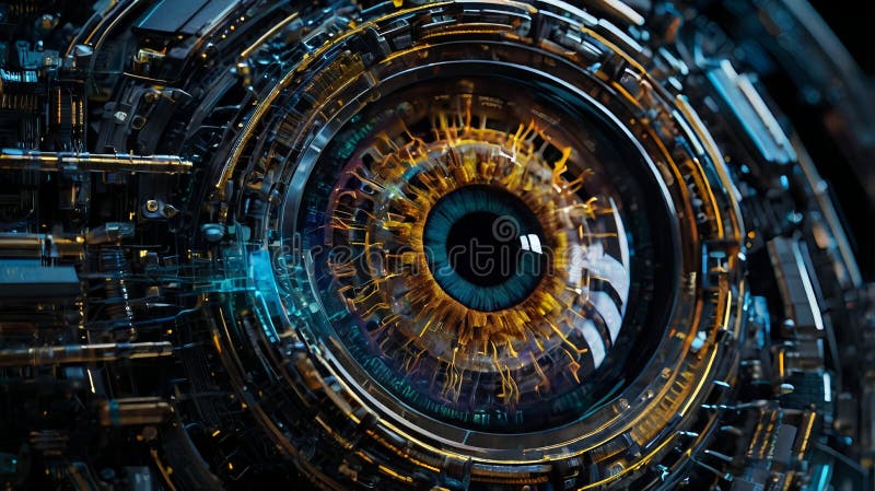 Advanced Artificial Intelligence Technology in the Eyes Stock ...