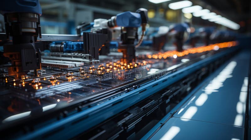 Modern Assembly Line Producing Solar Panels with Minimal Human ...