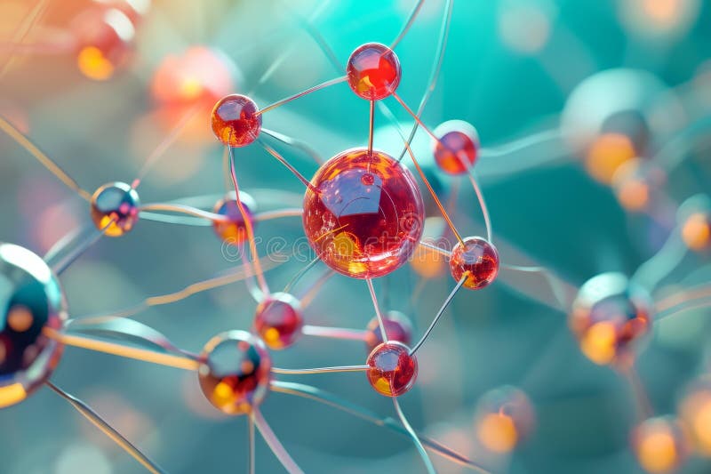 Advanced Atomic Future Structure. Generate AI Stock Photo - Image of ...