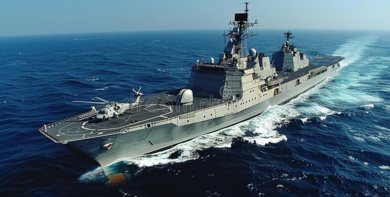 Advanced Australian Navy Multi-purpose Ship Navigates Ocean Waters for ...