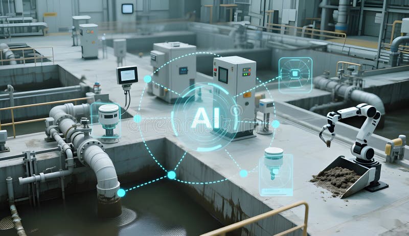 Advanced Automated Factory with AI Integration Visualized in Futuristic ...