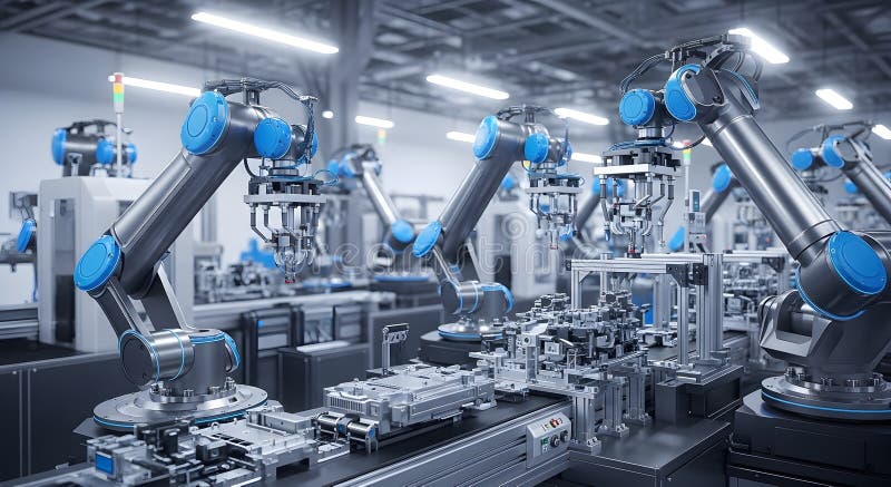 Automated Assembly Line: Precision Robotics in Advanced Industrial ...