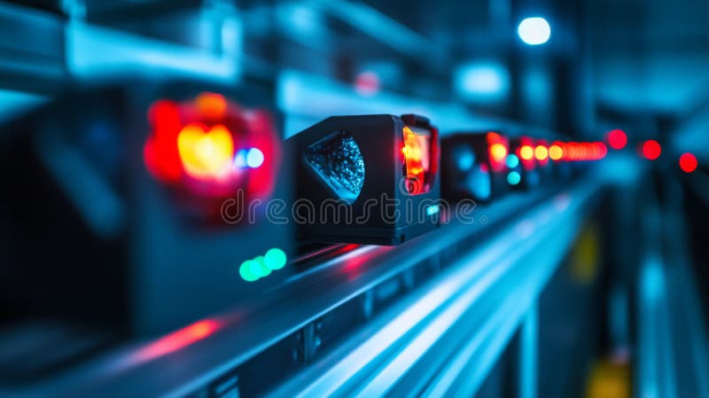 Advanced Automated Systems Using Red Lighting in a Modern Industrial ...