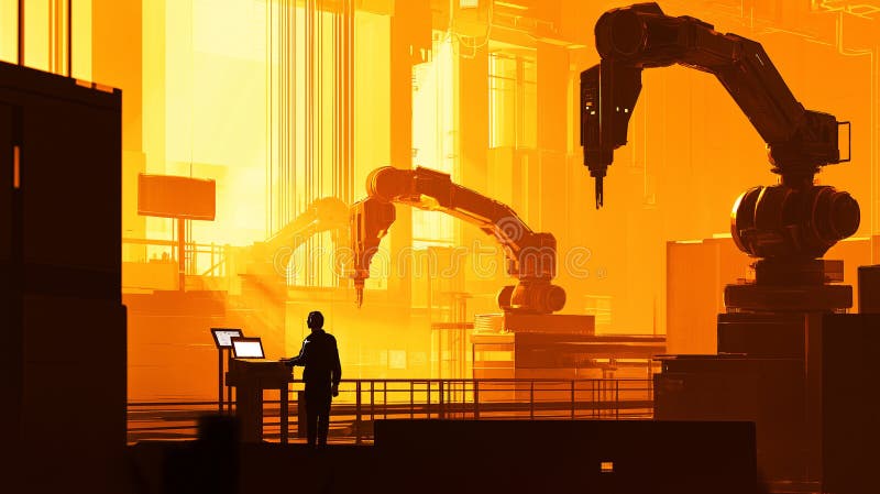 Advanced Automation with Robotic Arms and AI Powered Systems Stock ...