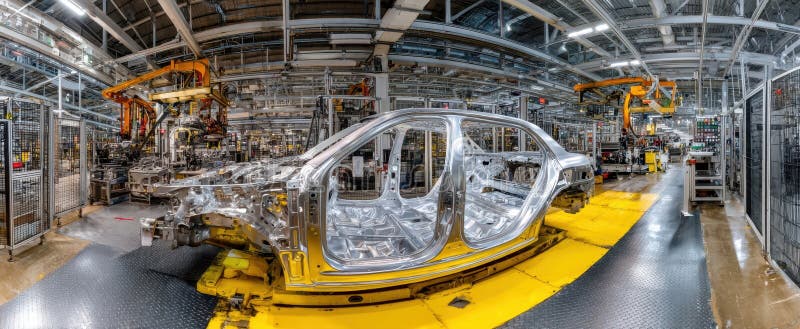 The Advanced Automobile Manufacturing Setup Showcases Modern Robotic ...