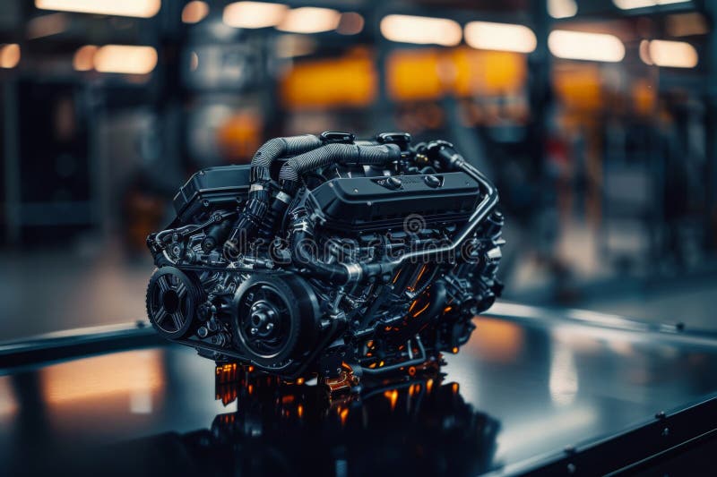 Revolutionary Engine Journey on the Factory Conveyor Stock Illustration ...