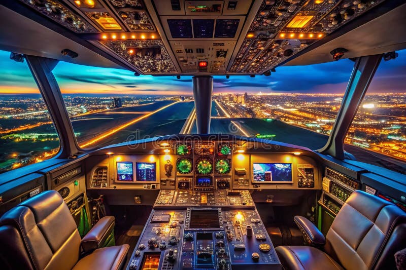 Advanced Autopilot System in Action Automatic Landing Display in a ...