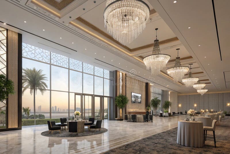 Advanced Background for High-end Venue 3D Render Stock Illustration ...