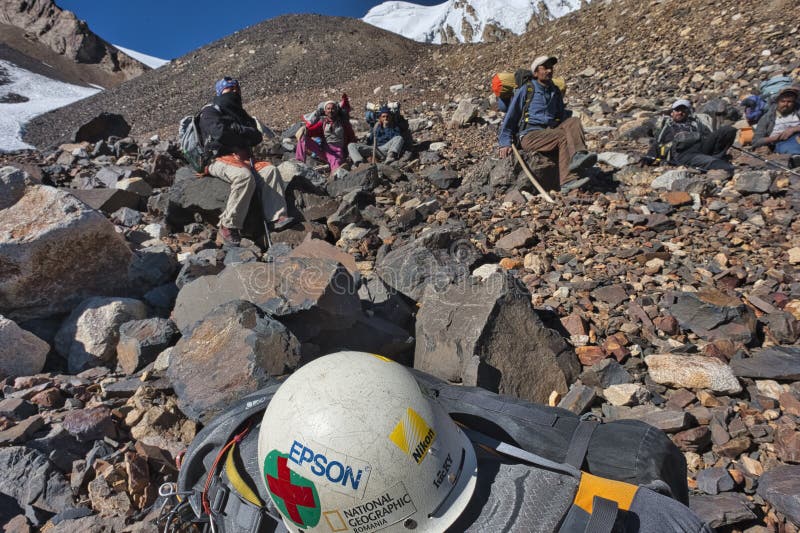 Advanced Base Camp 5,800m for Chashkin Sar Peak Where Climbers Prepare ...