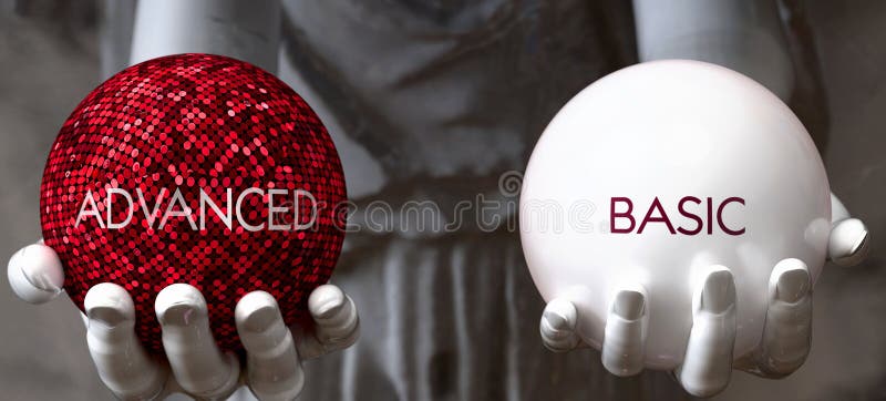 Advanced or Basic - Decide between Two Options Stock Illustration ...