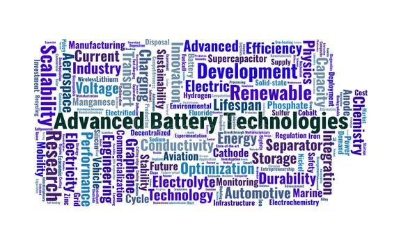 Advanced Battery Technologies Word Cloud. Key Concepts in Energy ...