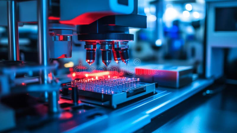 Advanced Bioengineering Lab Showcasing Ai Integration with Computer ...