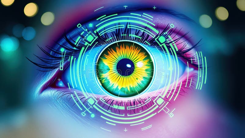 Advanced Biometric Eye Scan Technology Secure Identification and Access ...