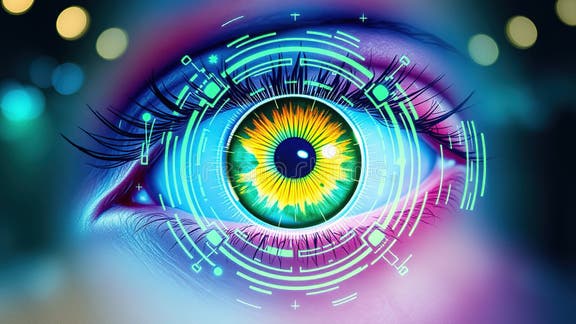 Advanced Biometric Eye Scan Technology Secure Identification and Access ...