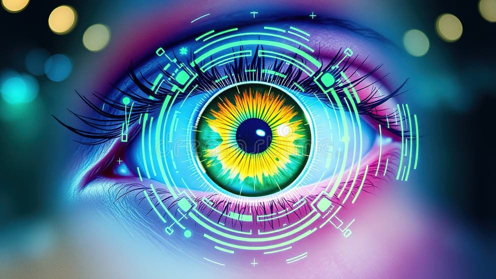 Advanced Biometric Eye Scan Technology Secure Identification and Access ...