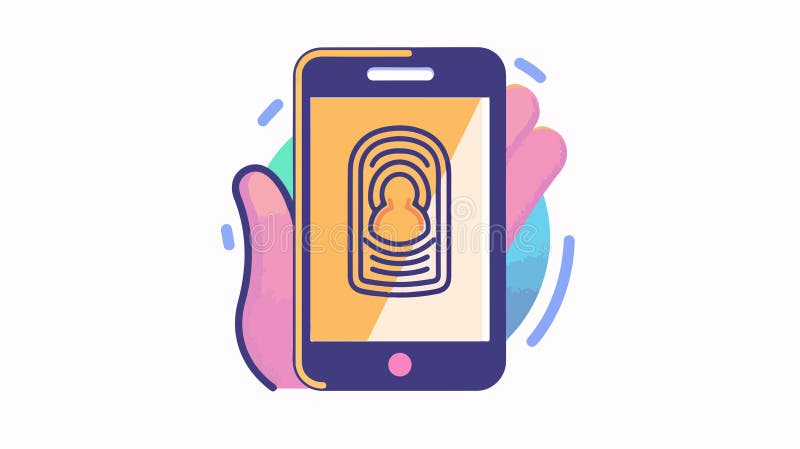 Advanced Biometric Scanner Identity Recognition Icon Graphic Stock ...