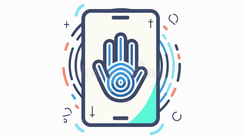 Advanced Biometric Scanner Identity Recognition Icon Graphic Stock ...