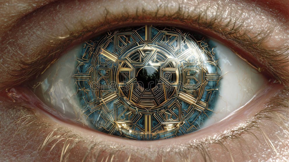 Advanced Biometric System Showcasing Intricate Patterns in a Detailed ...