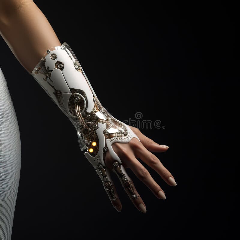 Advanced Bionic Arm Merging Human and Robotic Precision. AI Generation ...