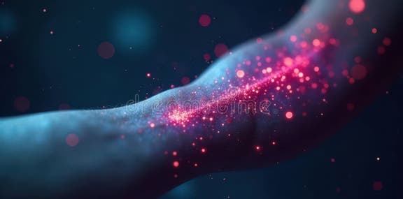 Advanced Biosensor Patch on Arm, Vibrant Display, Interface, Wellness ...