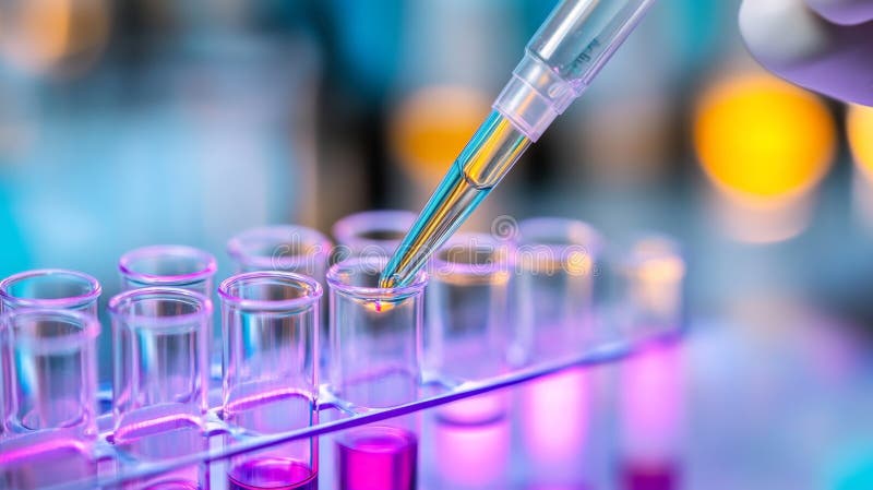 Advanced Biotechnology Laboratory Techniques with Test Tubes and ...