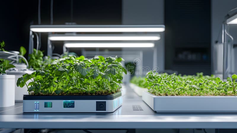 Advanced Botanical Laboratory with Smart LED Panels for Efficient Plant Growth Solutions Stock ...