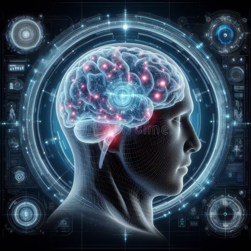 Advanced Brain Activity Concept Art Stock Photo - Image of health ...