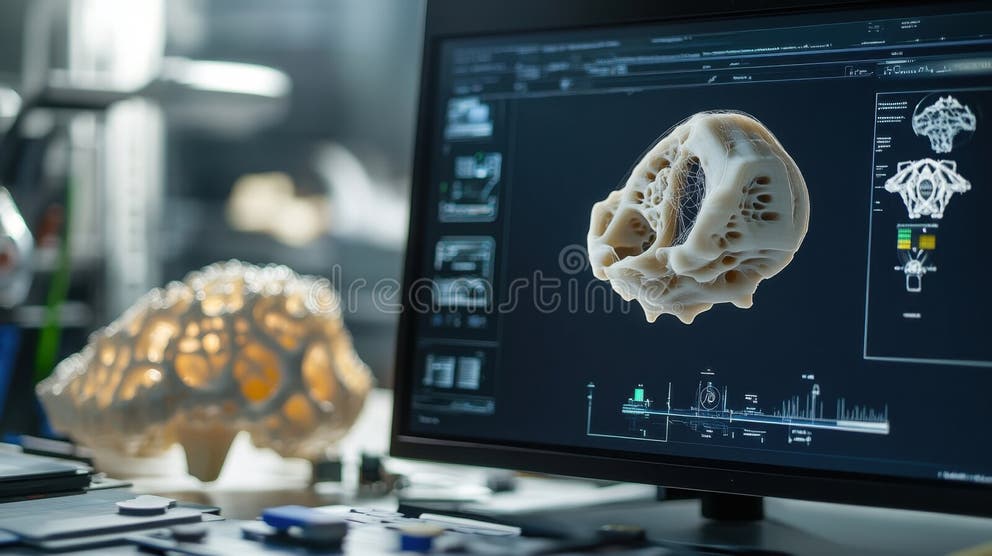 Advanced Brain Research Using 3d Technology Stock Illustration ...
