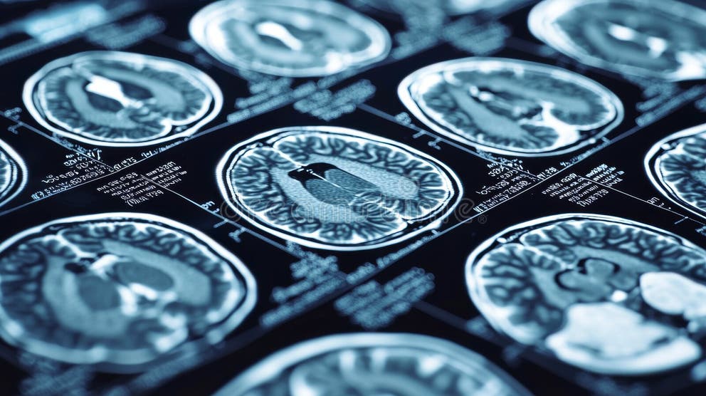 Advanced Brain Scan Visualization in Medical Software Highlighting ...