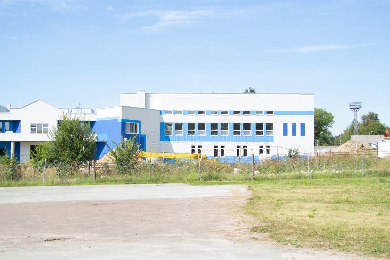 An almost Advanced Building of a Sports Complex or Swimming Pool. Stock ...