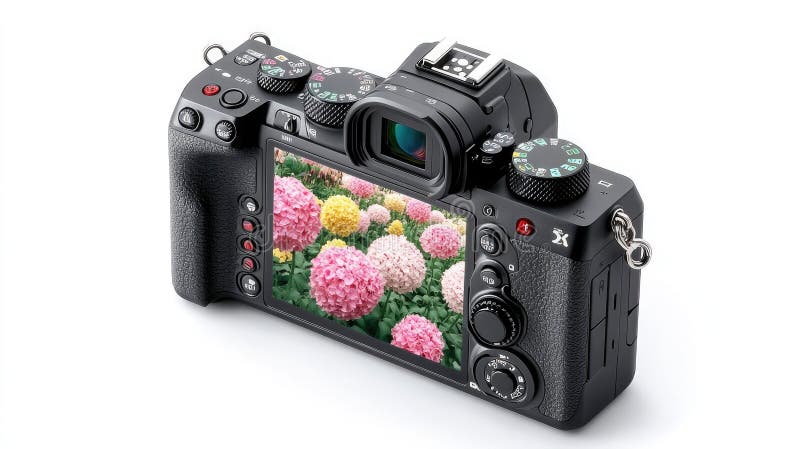 Advanced Camera Displaying Colorful Blossoms in a Professional Setting ...