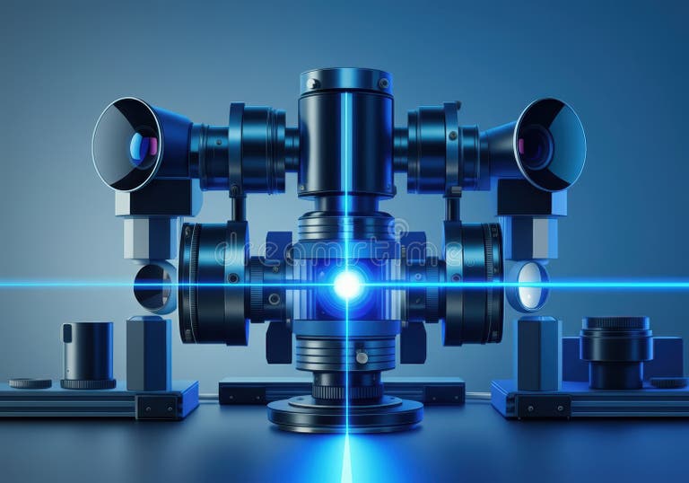 Advanced Camera System with Multiple Lenses and a Central Light Source ...