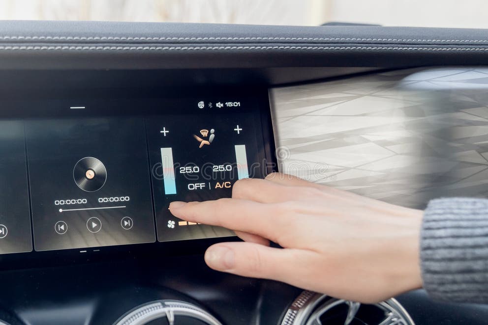 Advanced Car Dashboard Controls with Touchscreen Interface for Modern ...