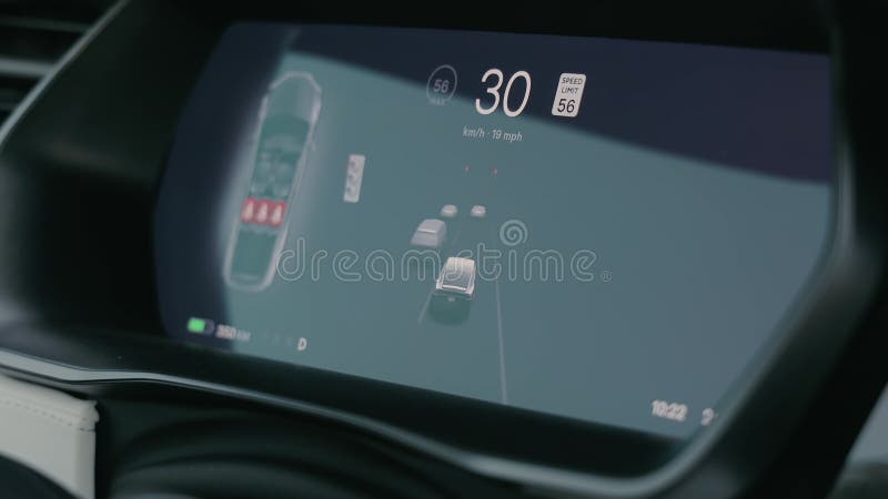 The HighTech Car Dashboard Interface is Currently Displaying an Off ...