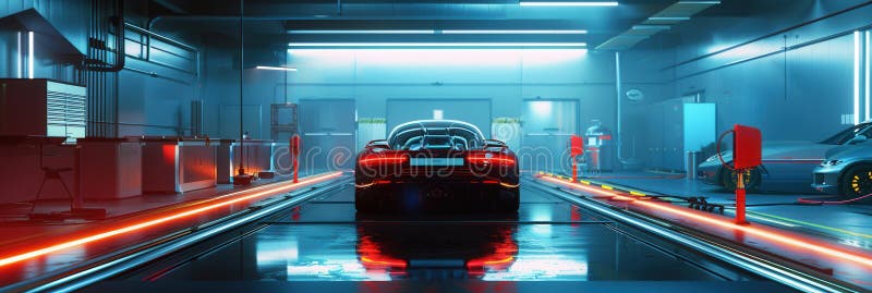 Finished Cars Undergo Performance Testing in a Modern Automotive Lab ...