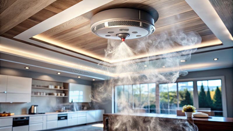 Advanced Ceiling Fire Detection System Instant Smoke Water Leak ...
