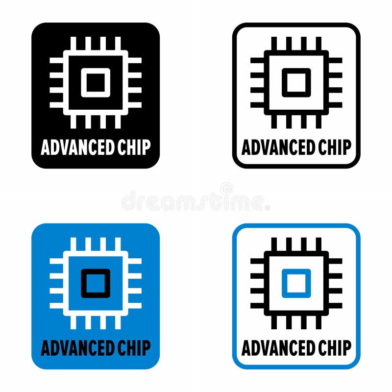`Advanced Chip` Intelligent Device Technology Information Sign Stock ...