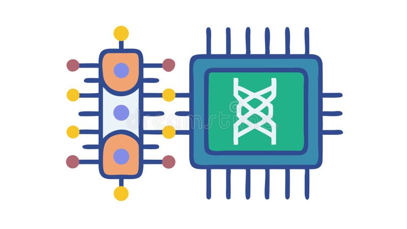 Advanced Circuit Board, Microchip Technology and Data Flow, Vector Design Generative AI Stock ...