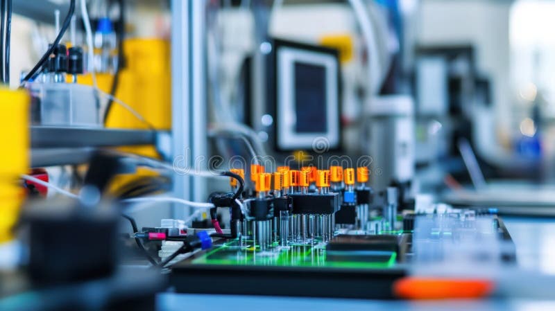 Advanced Circuit Board in Modern Laboratory Setting Stock Image - Image ...