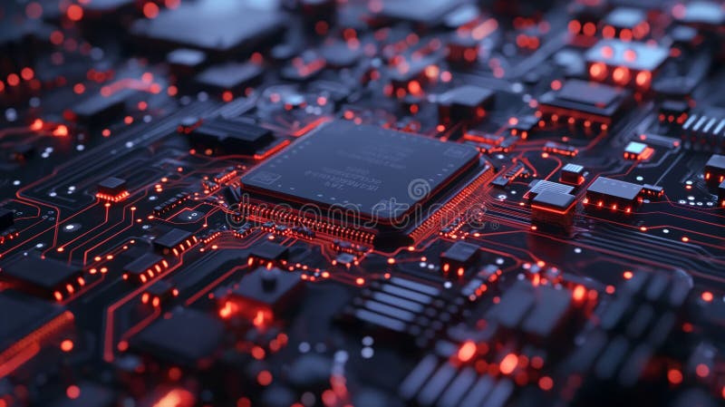 Advanced Circuit Board Technology Stock Photo - Image of cyber ...