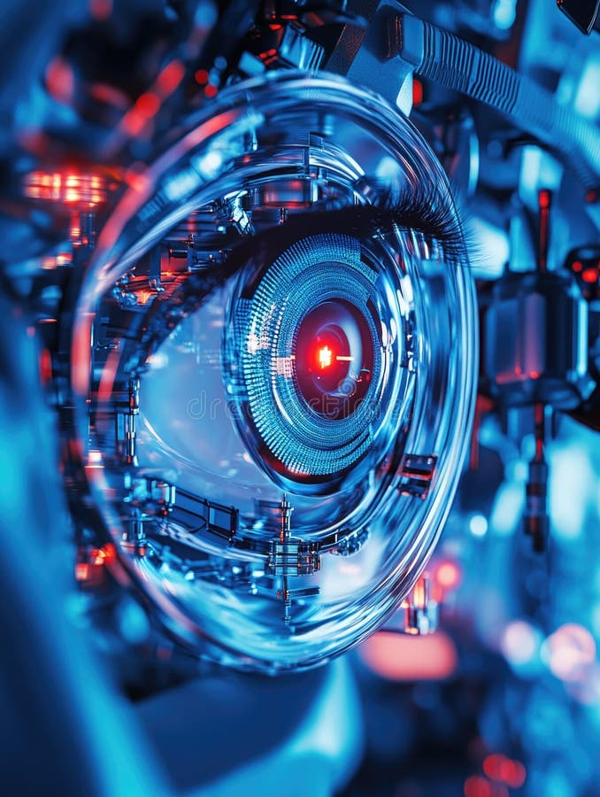 Advanced Circuit Microchip stock image. Image of blue - 358364131