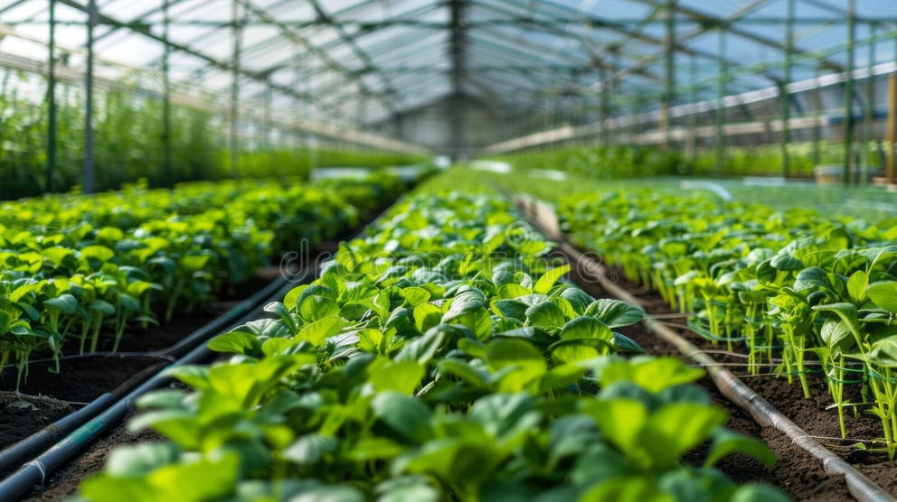 Advanced Climate Control in Greenhouses Stock Illustration - Illustration of climate, technology ...