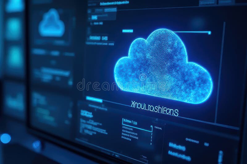Advanced Cloud Data Analysis Tool Stock Illustration - Illustration of ...