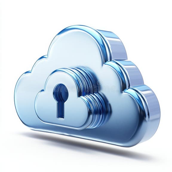 Advanced Cloud Encryption Represented by Cloud with Key Symbolizing Security, Data Protection ...