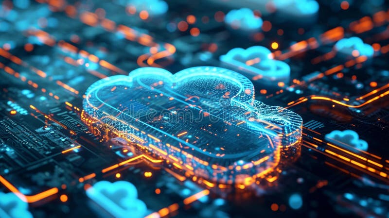 Advanced Cloud Technologies. Cloud Storage Stock Photo - Image of cloud ...